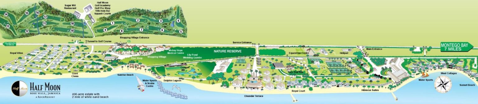 Map of Half Moon Resort, Montego Bay , Jamaica