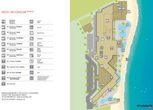 Resort Map of Riu Cancun, Cancun