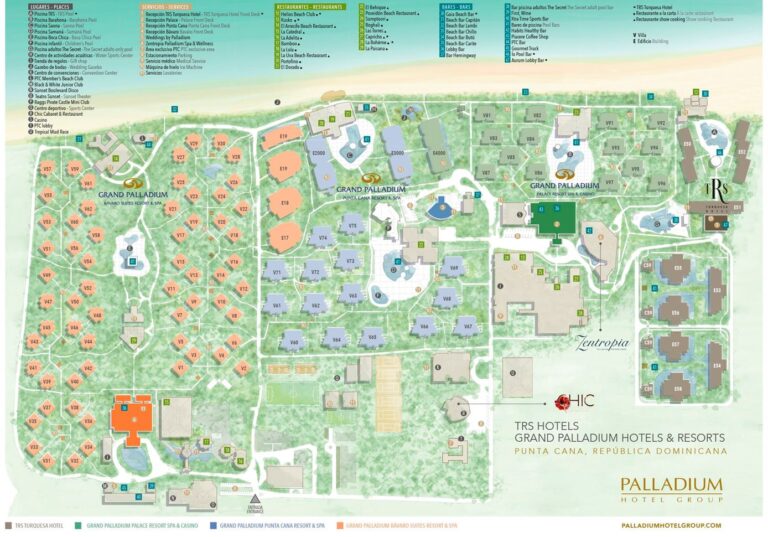 Resort Map of TRS Turquesa Hotel, Punta Cana