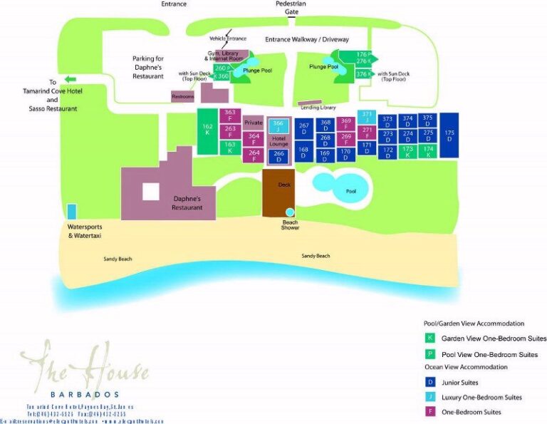 Resort Map of Sugar Bay Barbados, Barbados