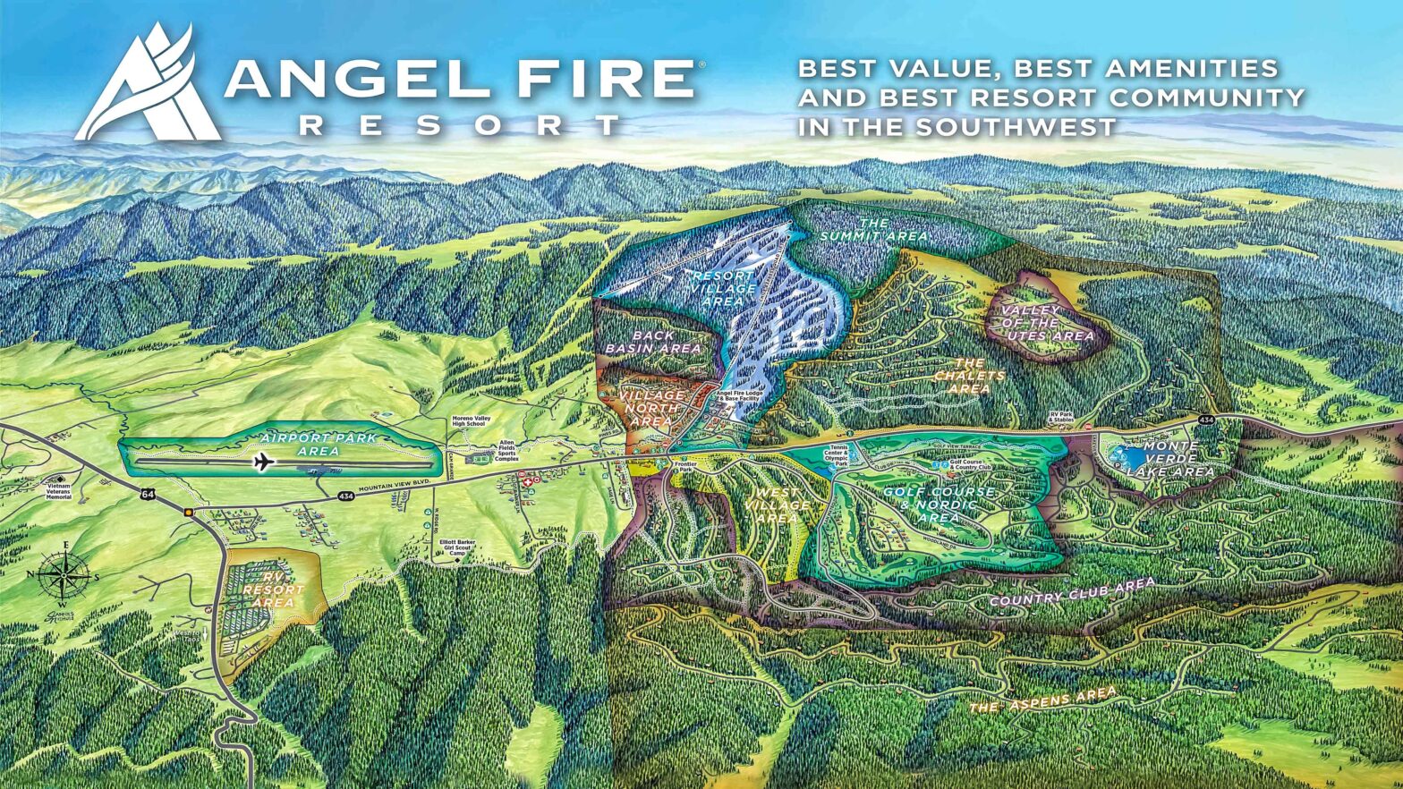 Angel Fire Resort Map, Angel Fire, NM | Global Resort Maps
