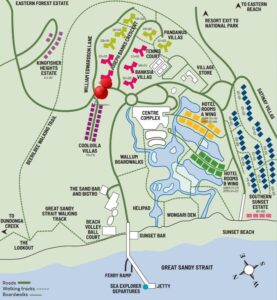 Kingfisher Bay Resort Map, Kingfisher Bay