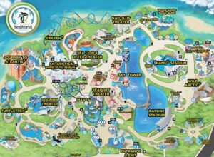 Sea World Resort Map, Sea World
